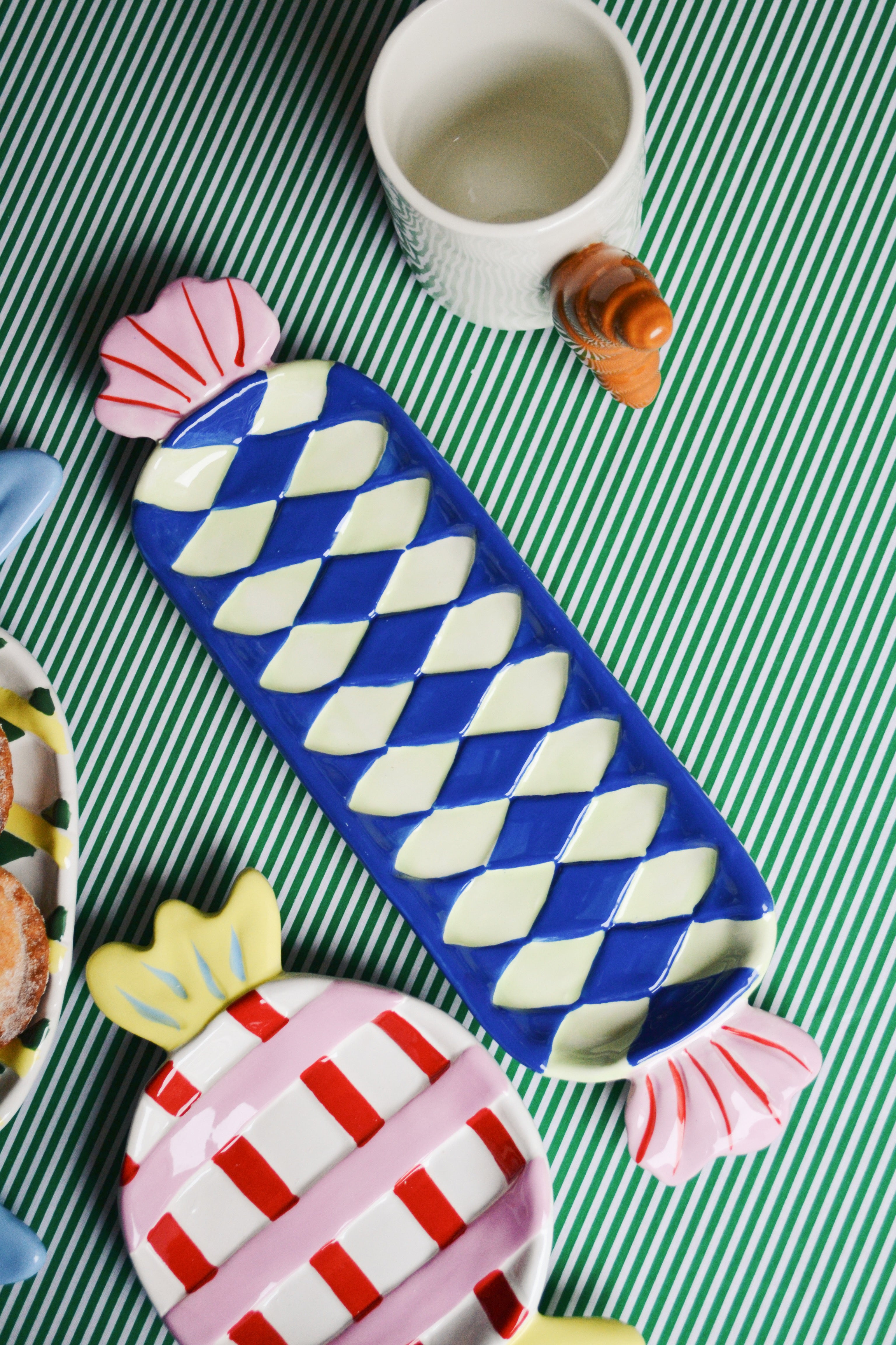 Blue and Yellow Candy Sweet Plate - Large – Spicer and Wood