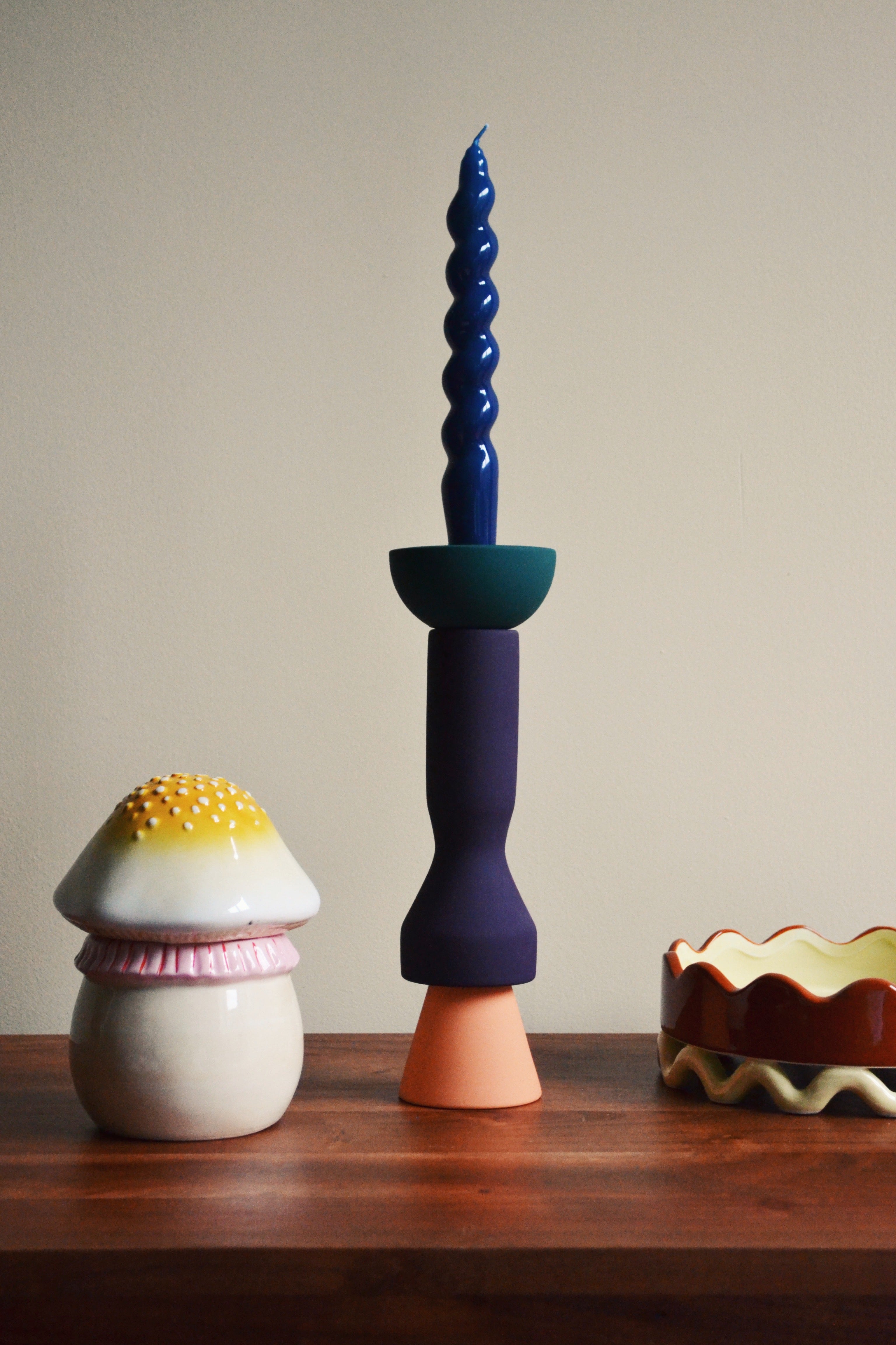 Stack Peach Tall Candlestick Holder – Spicer and Wood