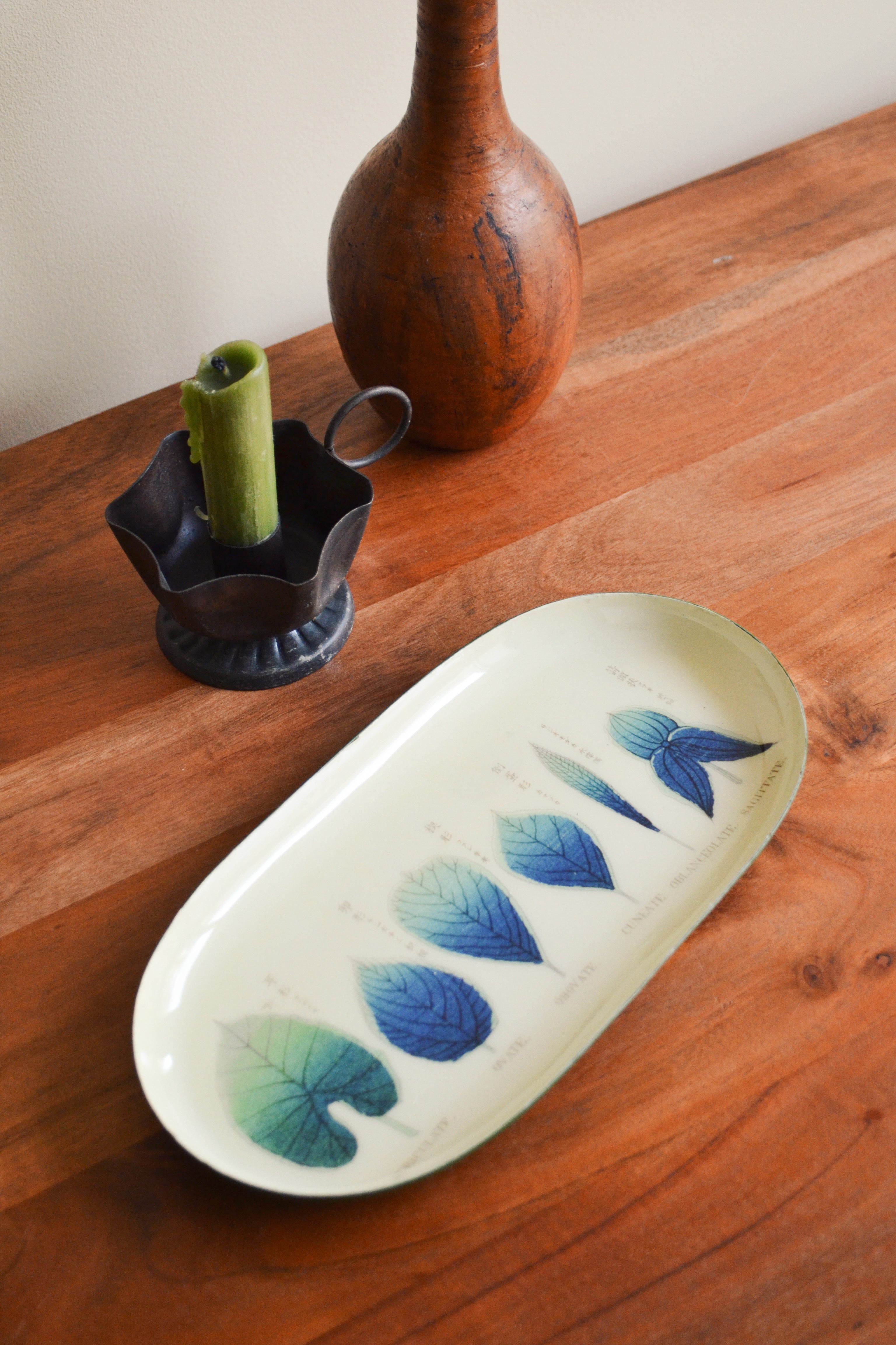 Enamel Printed Trinket Tray - Shapes of Leaves – Spicer and Wood