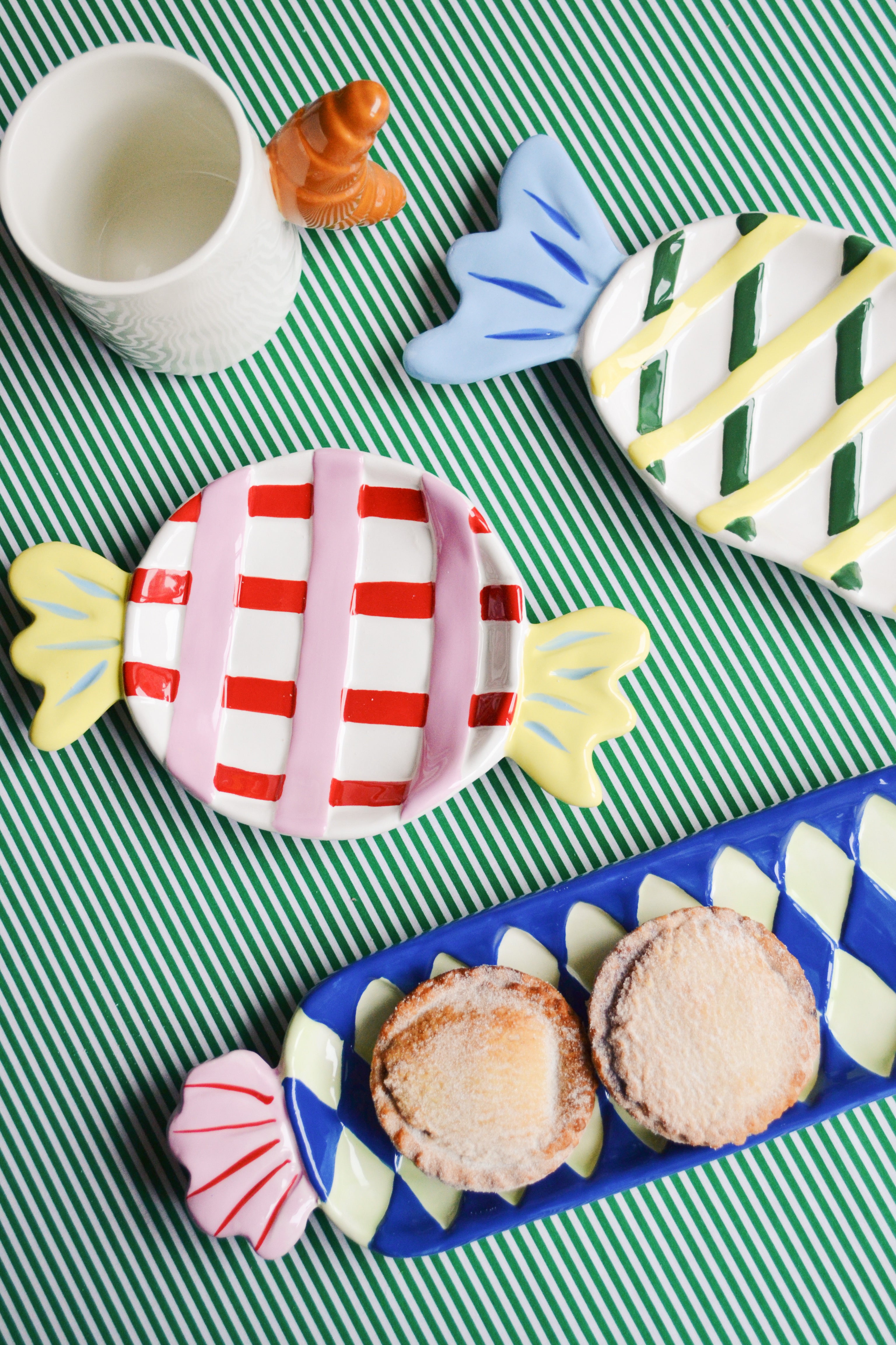 Blue and Yellow Candy Sweet Plate - Large – Spicer and Wood