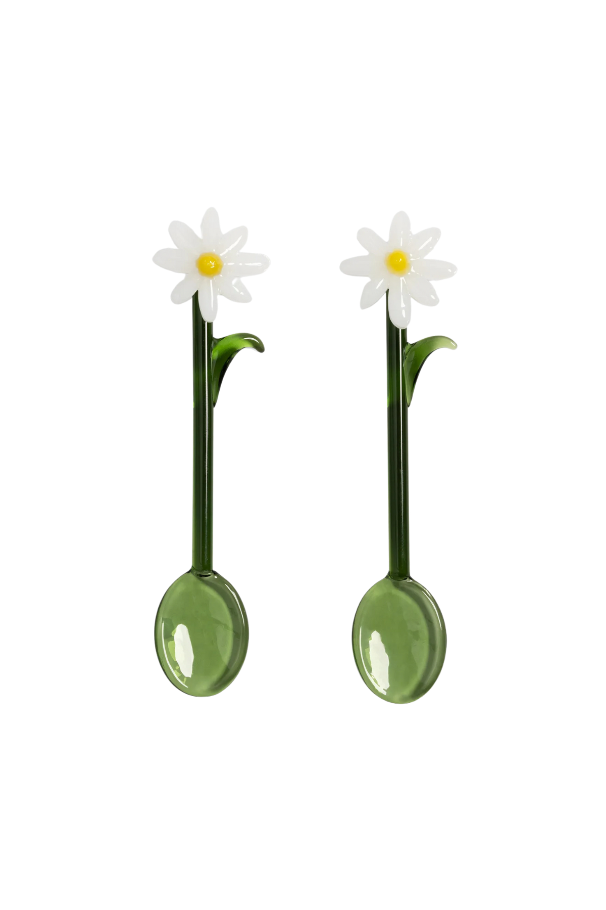 Set of Two Daisy Flower Glass Spoons – Spicer and Wood