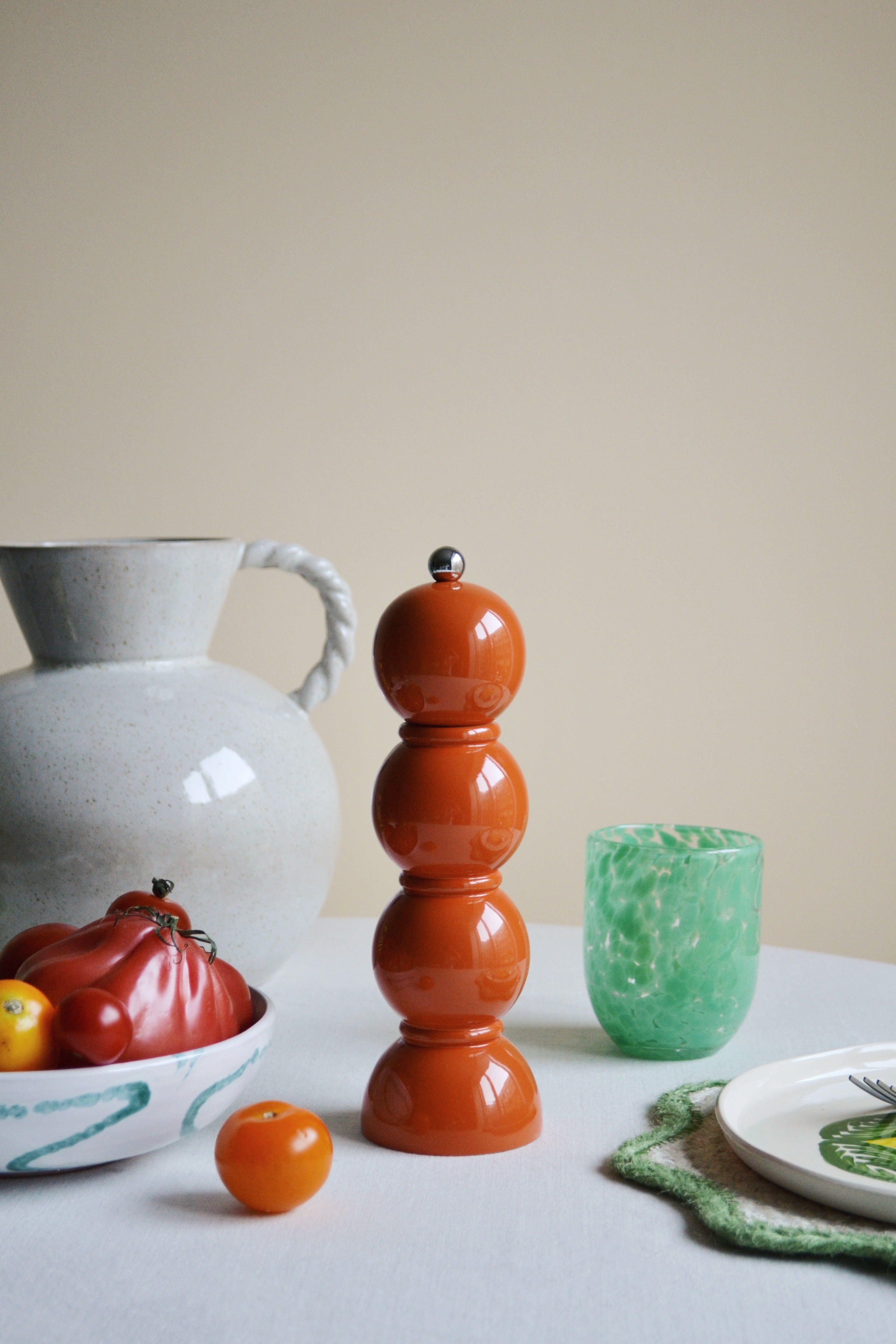 Orange Lacquer Bobbin Salt or Pepper Grinder – Spicer and Wood