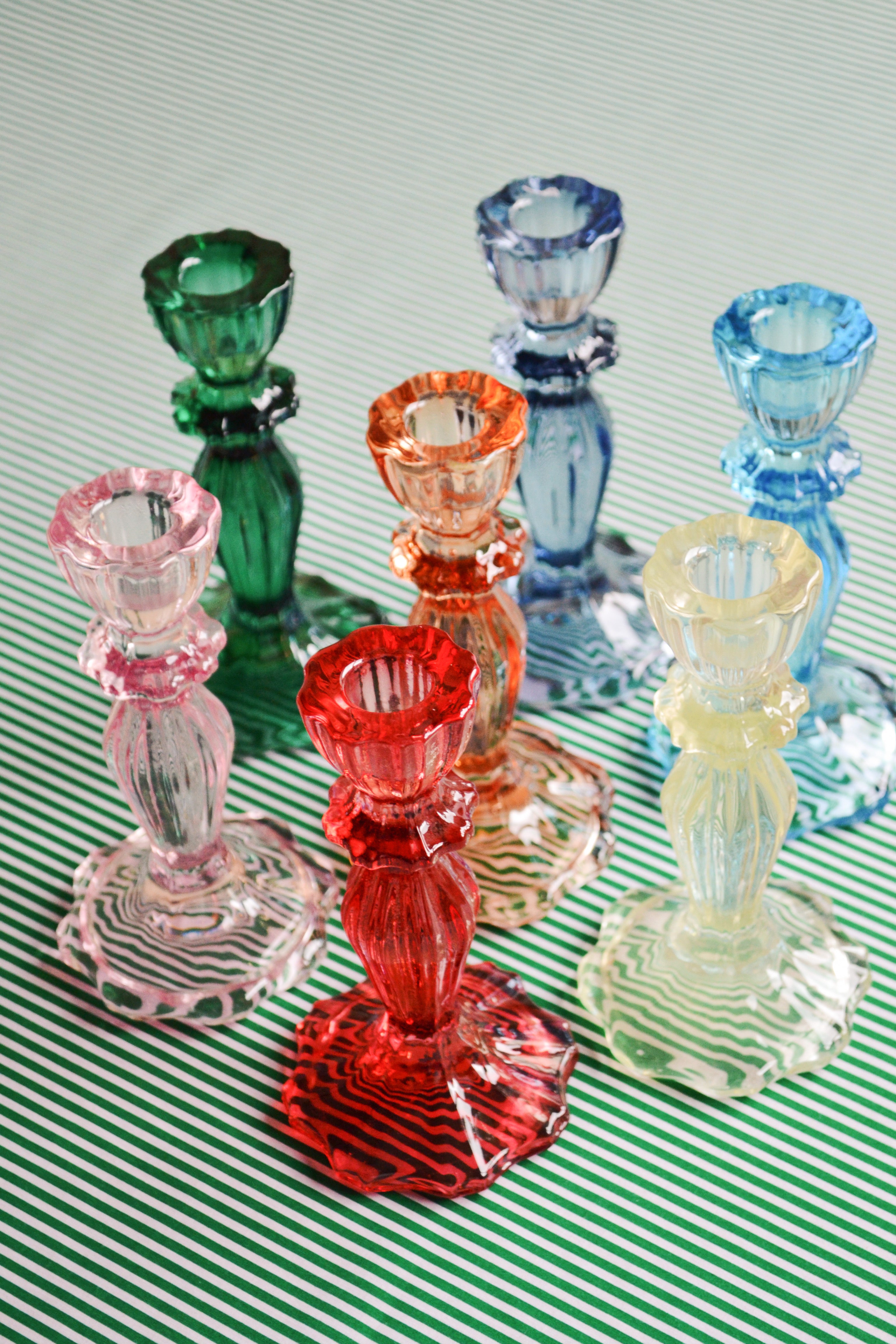 Glass Candlestick Holder - Orange – Spicer and Wood