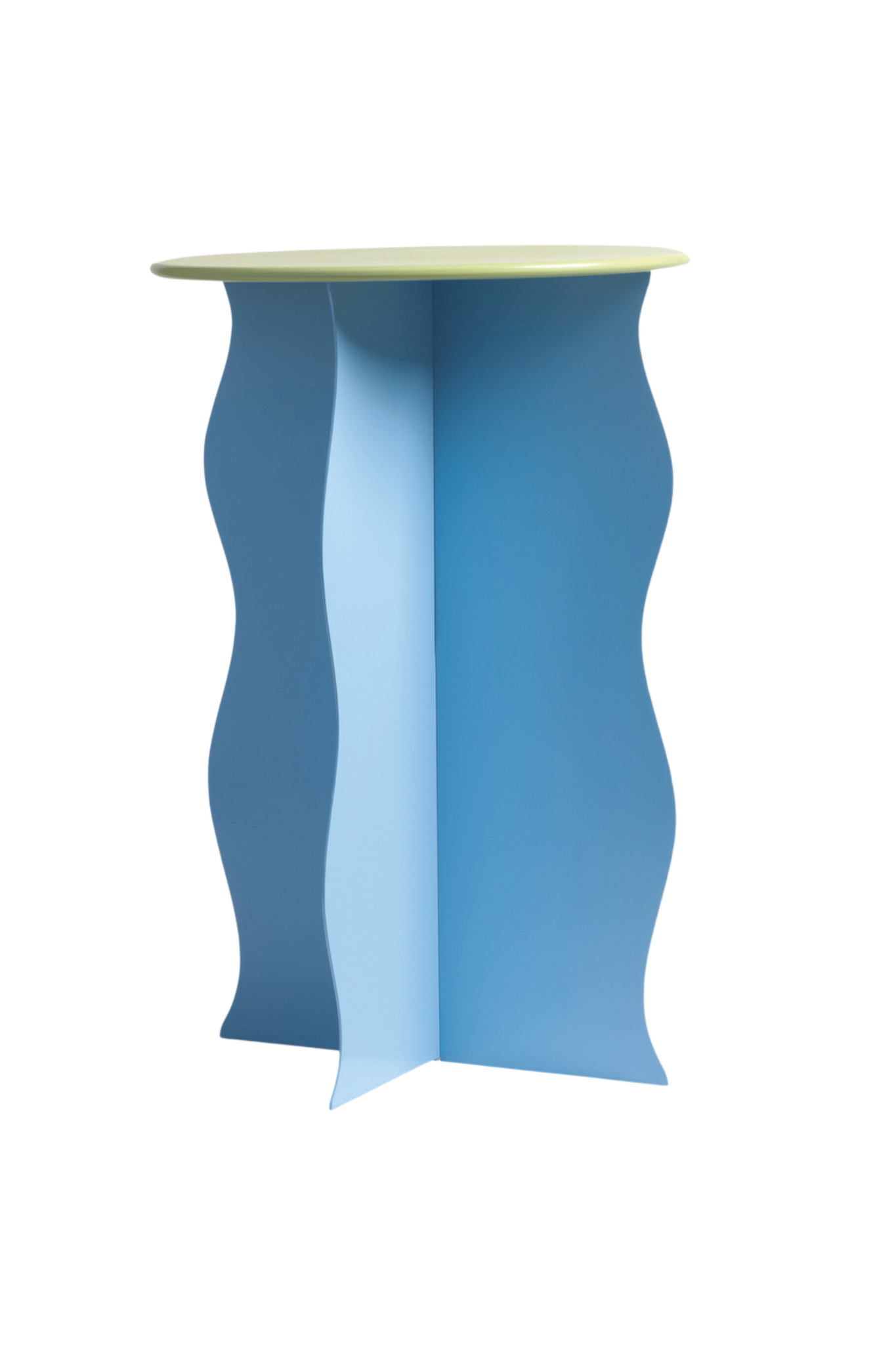 Light Blue Curvy Metal Side Table – Spicer and Wood