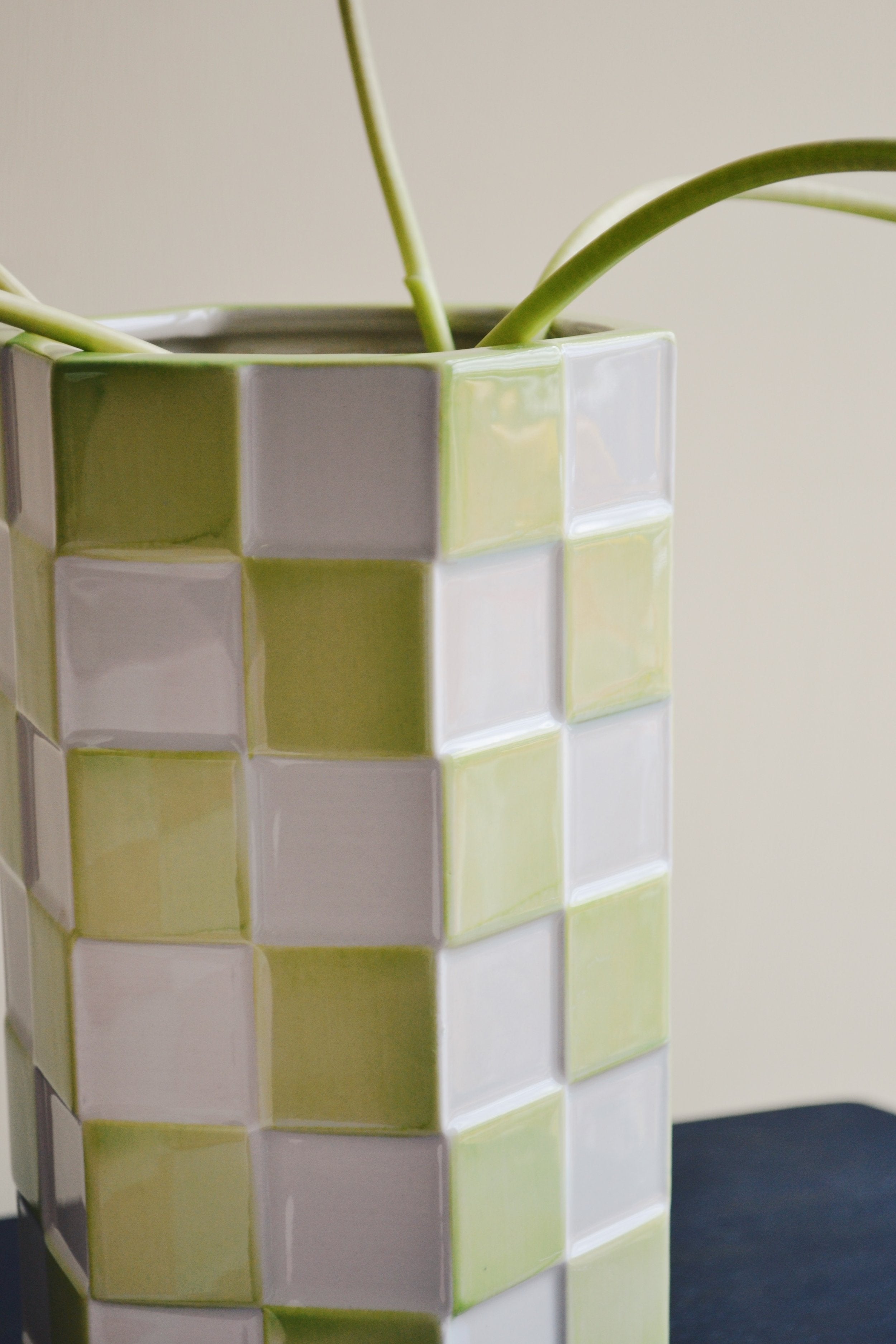 Check Tile Vase - Two Styles Available – Spicer and Wood