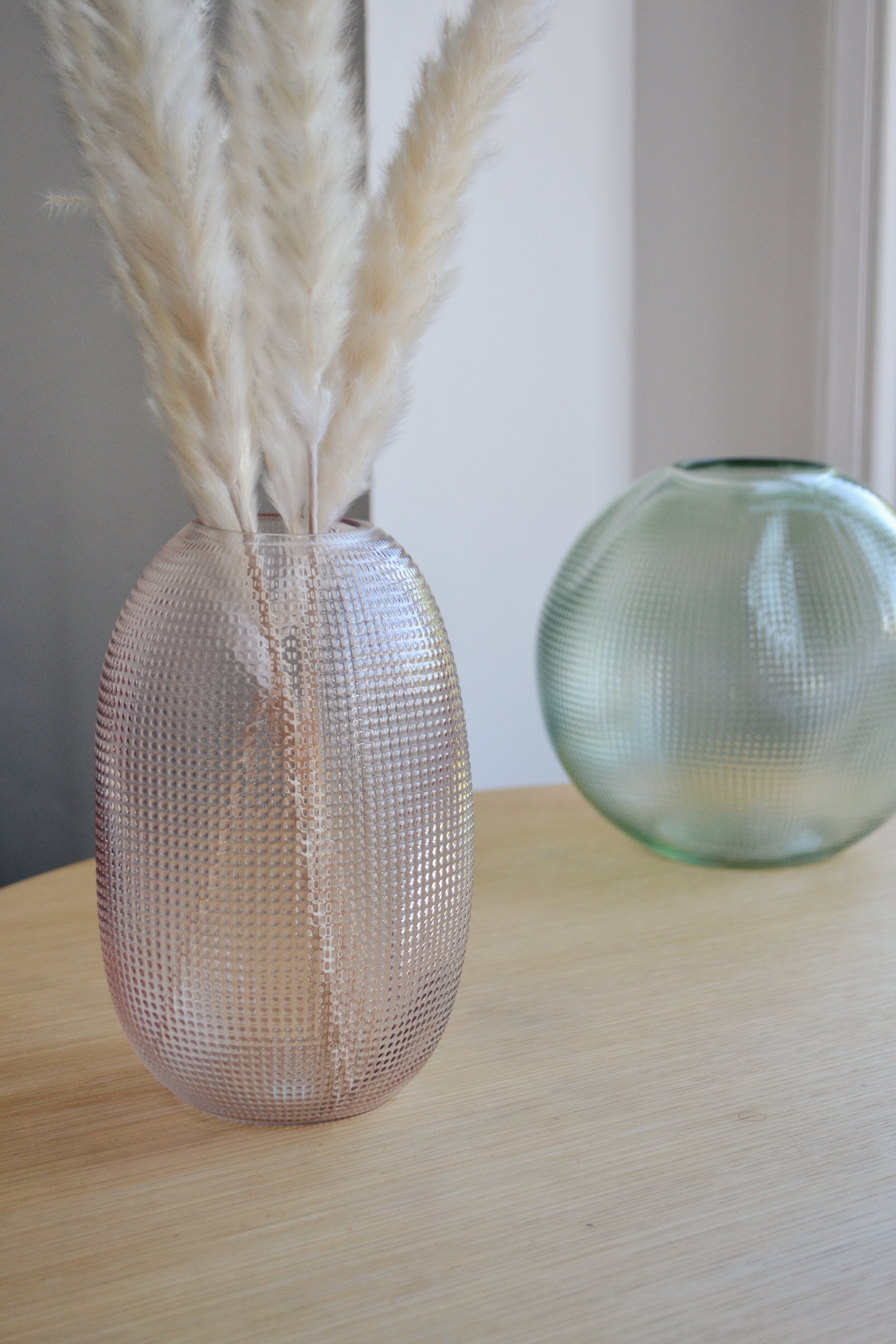 Textured Pale Pink Glass Vase – Spicer and Wood