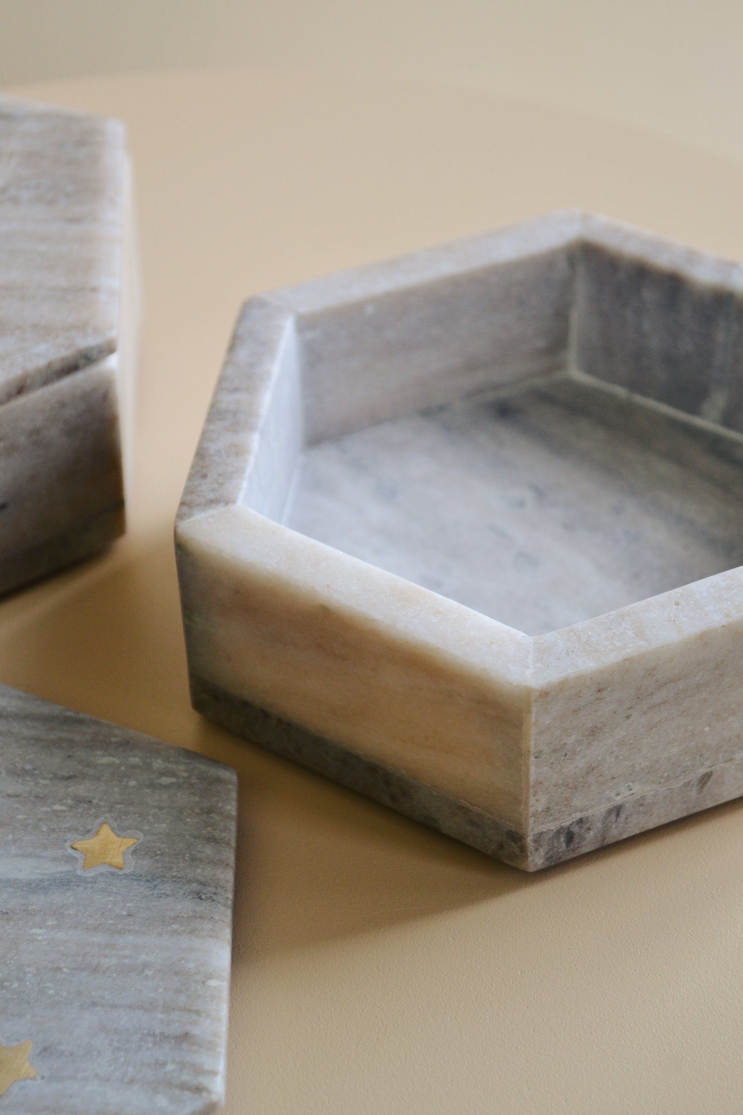Marble Box with Brass Inlay - Two Styles Available – Spicer and Wood